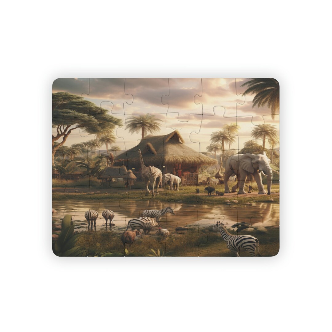 Wild Safari Expedition 30-piece Kids Puzzle: Thrilling Jungle Encounter ...
