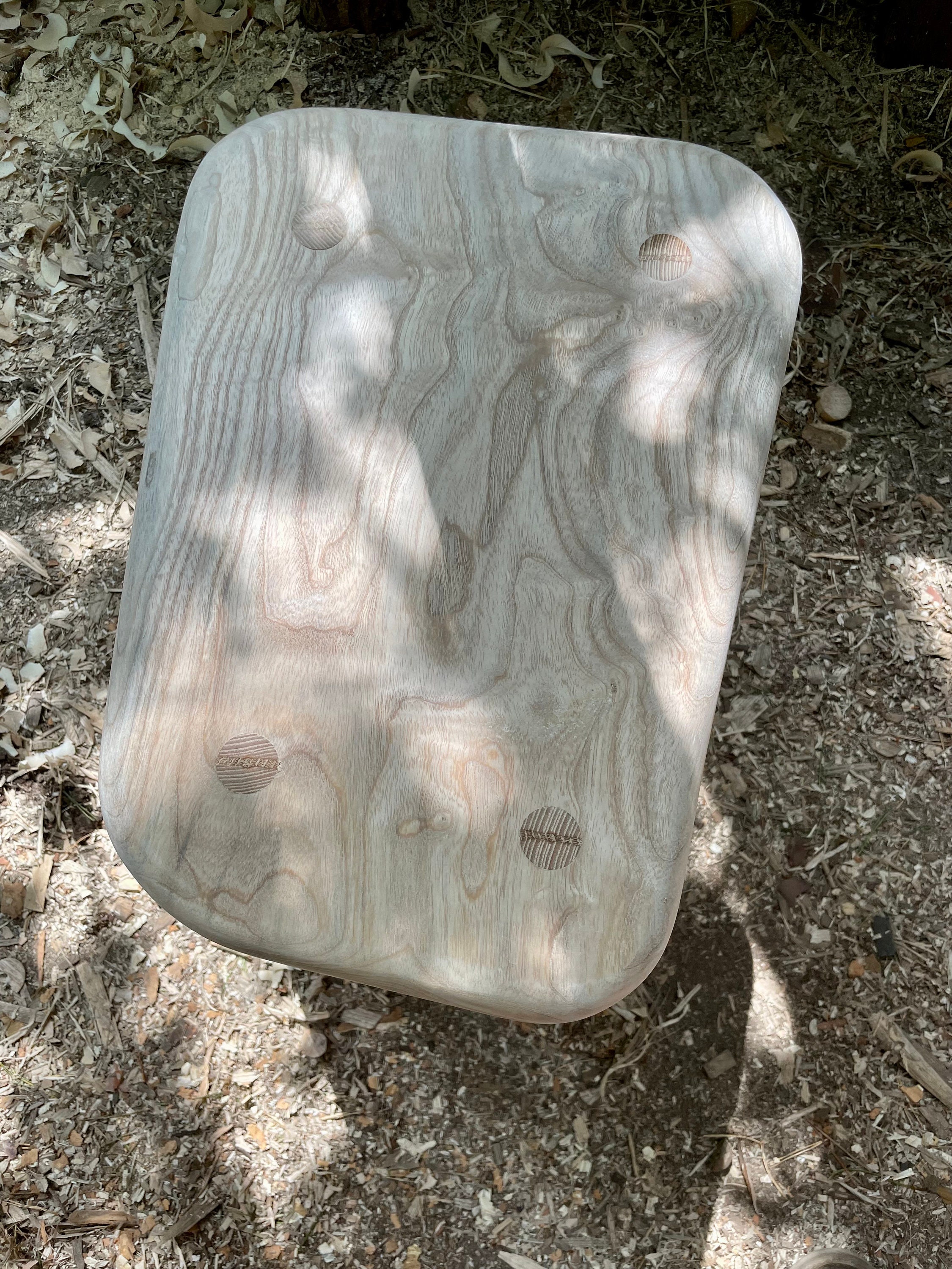 Handcrafted Pebble Wooden Stool Small Wooden Stool Wooden Side Table ...