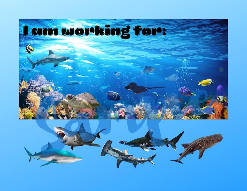 Digital Download SHARKS Token Economy Board Aba Reward System Kids - Etsy