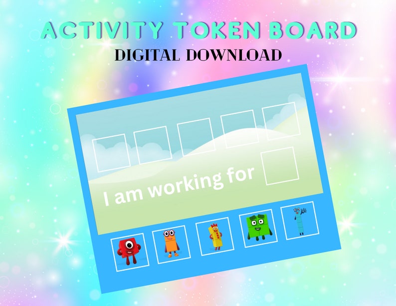 Digital Download Number Blocks Token Economy Board Aba Reward System ...