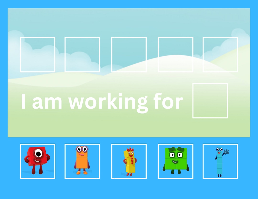 Digital Download Number Blocks Token Economy Board Aba Reward - Etsy