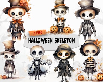 155 PNG Halloween Mega Bundle Clipart, Halloween Watercolor, Cute ...