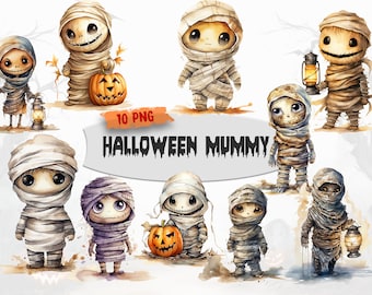 155 PNG Halloween Mega Bundle Clipart, Halloween Watercolor, Cute ...