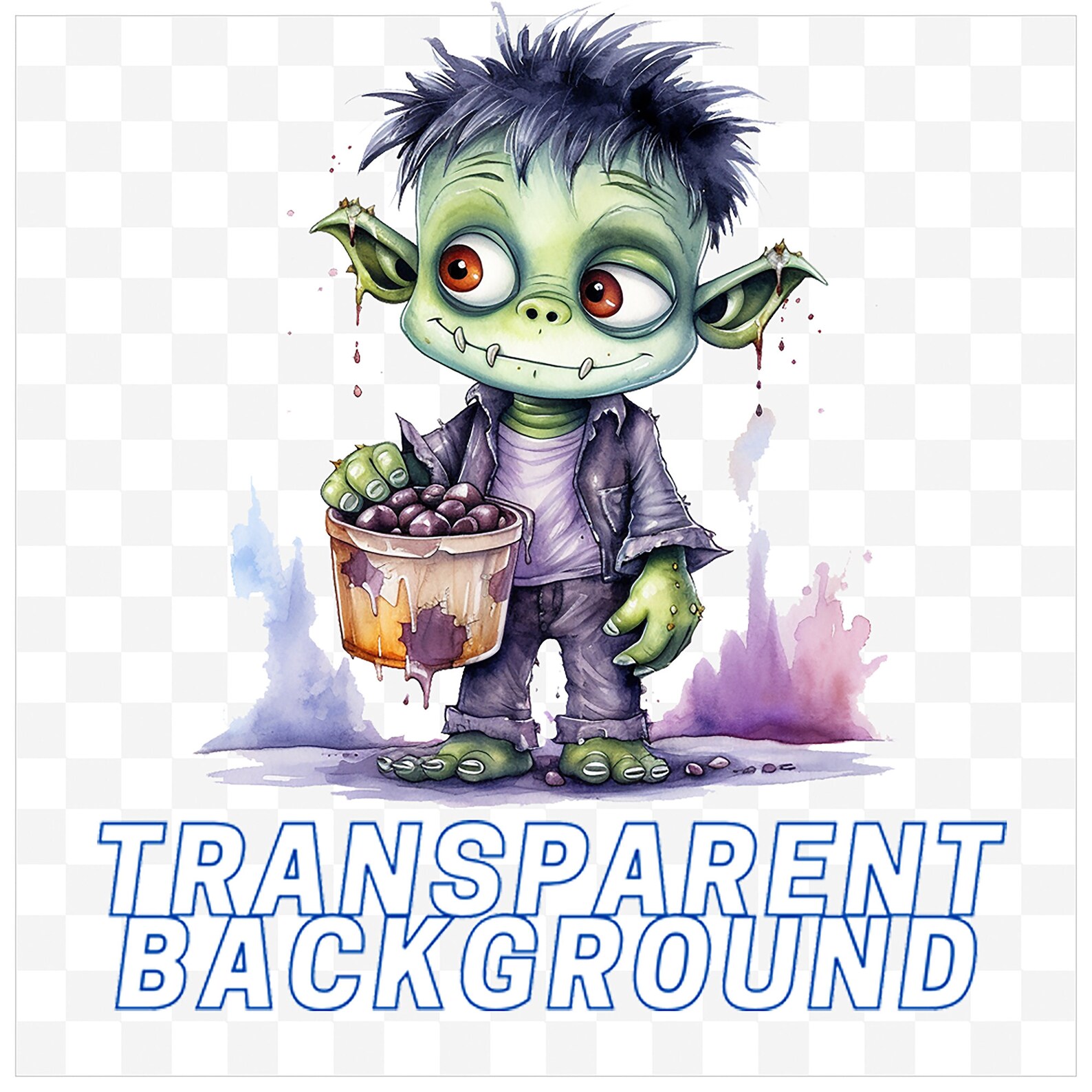 155 PNG Halloween Mega Bundle Clipart, Halloween Watercolor, Cute ...