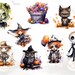 155 PNG Halloween Mega Bundle Clipart, Halloween Watercolor, Cute ...