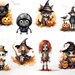 155 PNG Halloween Mega Bundle Clipart, Halloween Watercolor, Cute ...