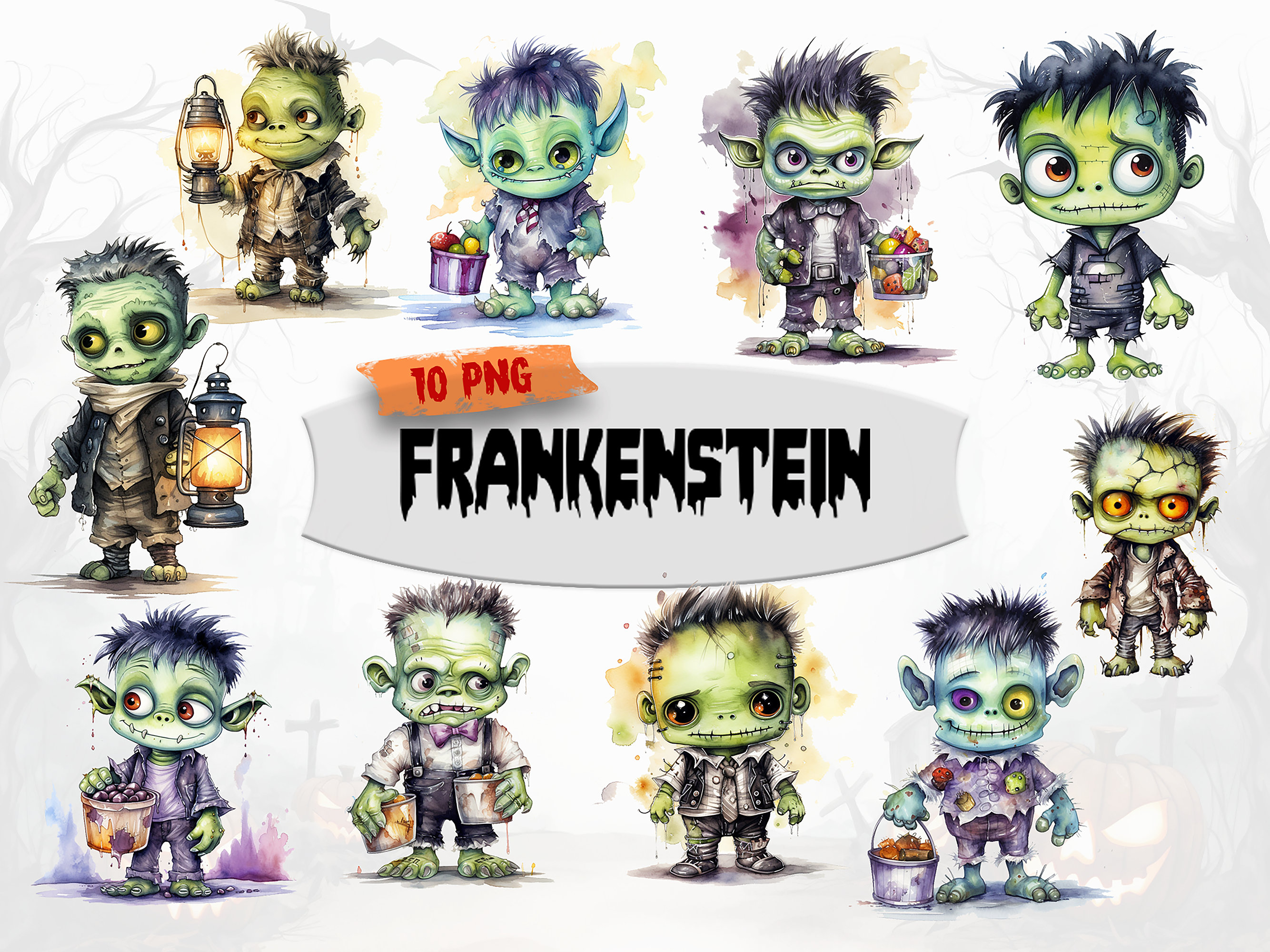 Cute Frankenstein Clipart
