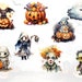 155 PNG Halloween Mega Bundle Clipart, Halloween Watercolor, Cute ...