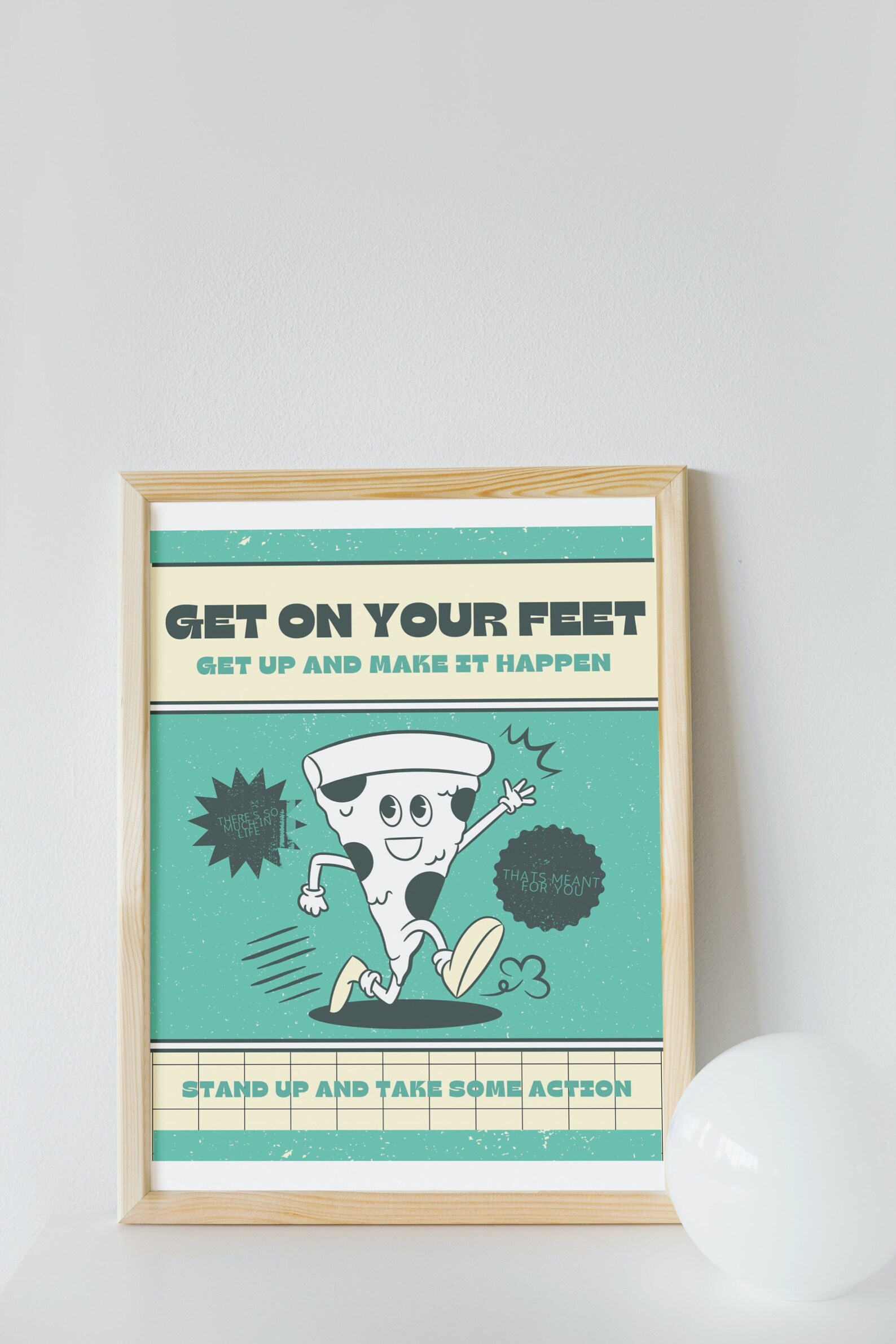 Get on Your Feet, Pizza Inspiration Wall Art - Etsy
