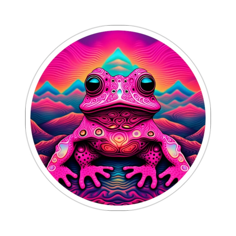 Psychedelic Bufo Toad Sticker - Etsy