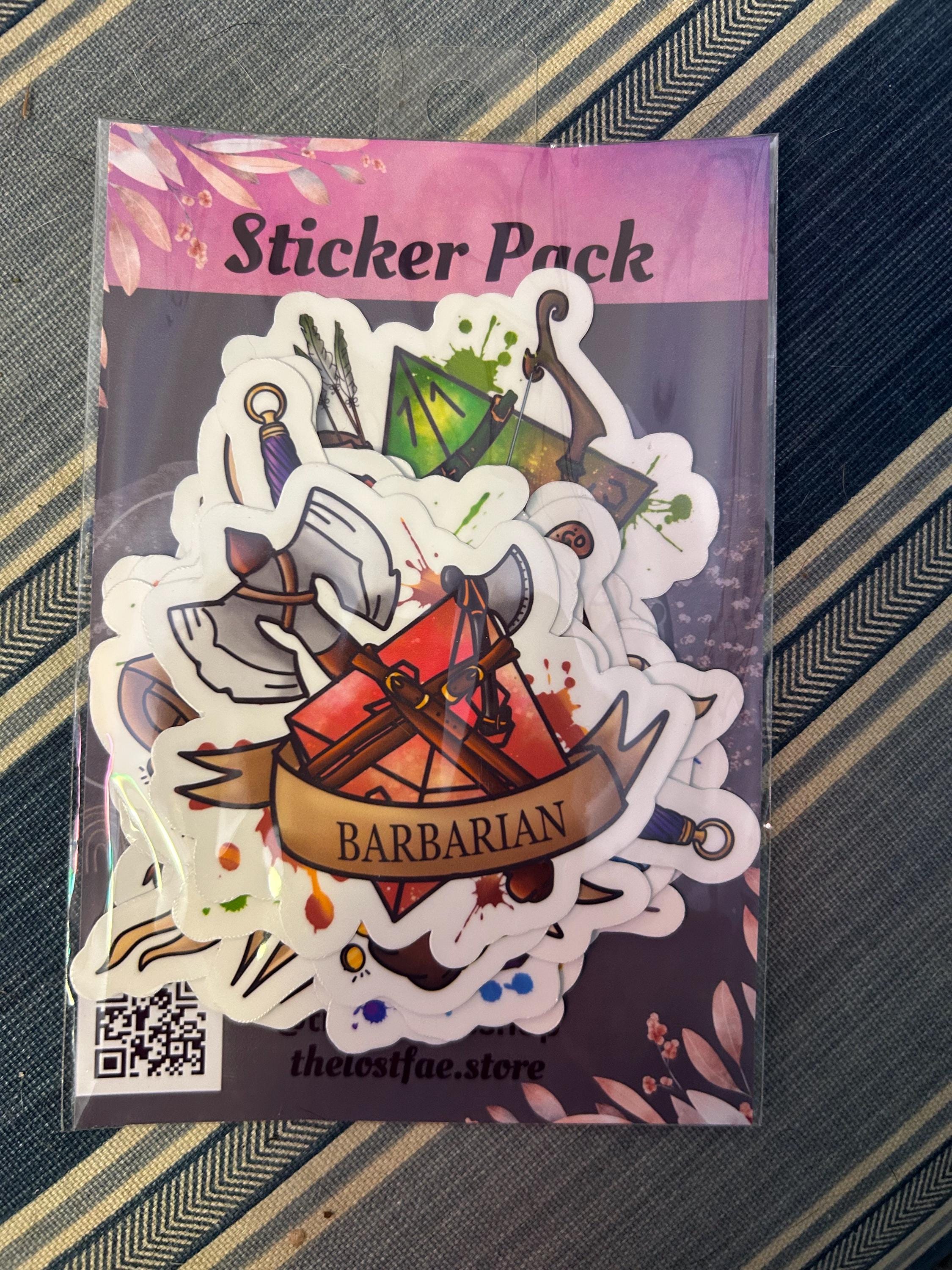 Dnd Class Sticker Pack for Journals, Planners, Water Bottles, Laptops ...