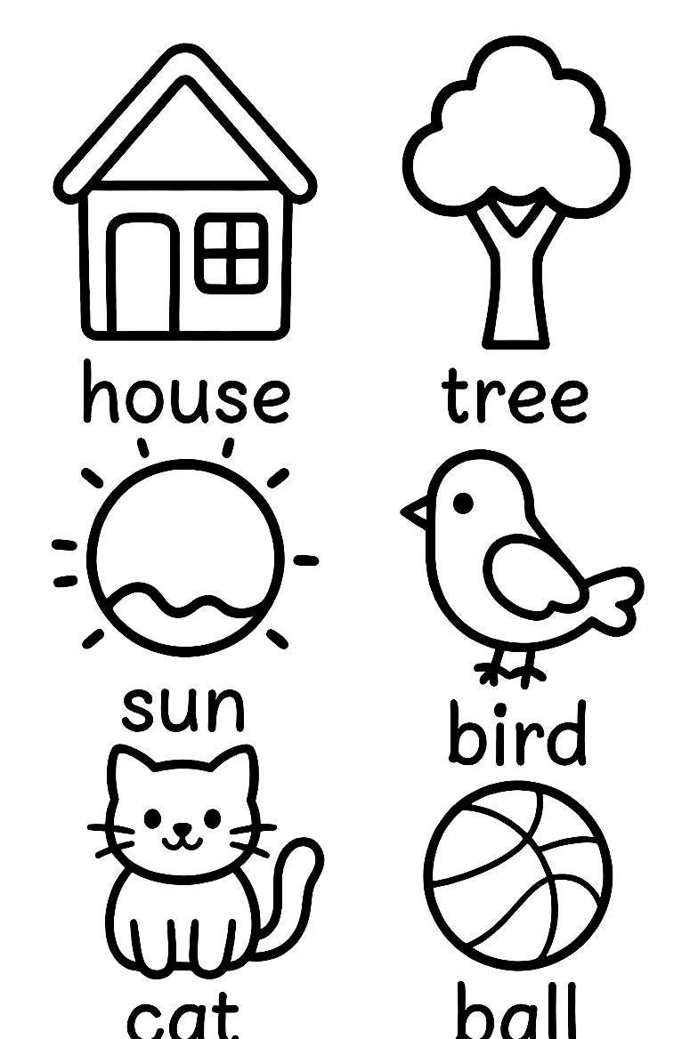 Sight Words Coloring Pages | Kids Vocabulary Builder (digital Download ...