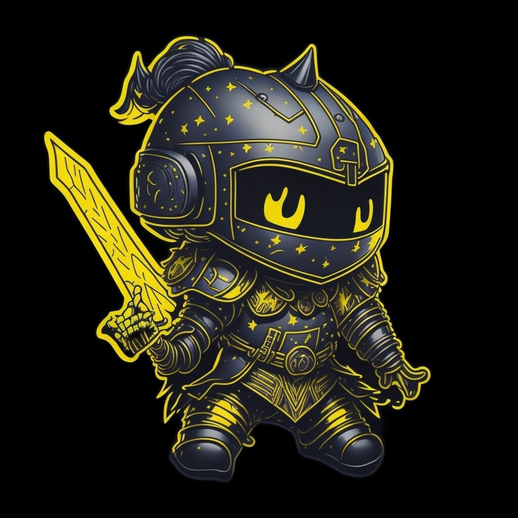 Magic Knight Clipart Bundle, Black Knight Clipart, Knight Digital ...