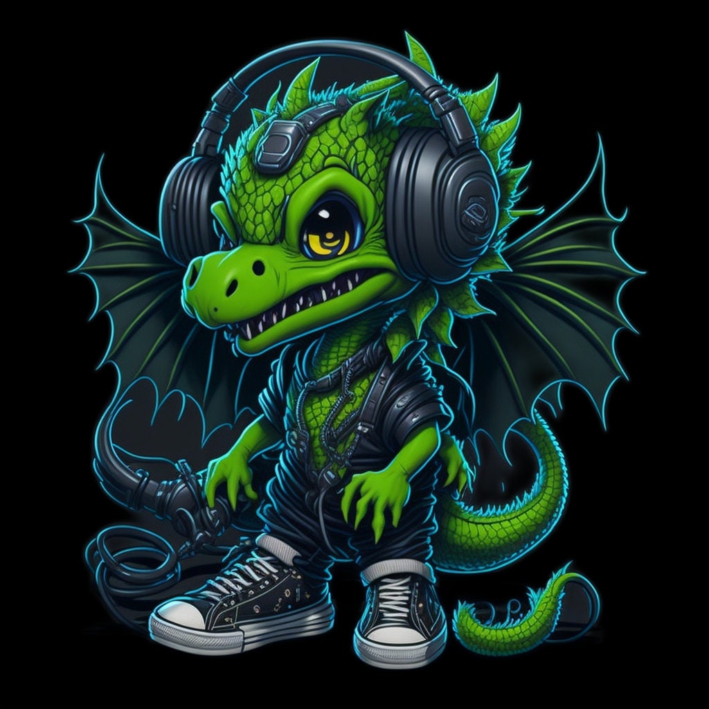Magic Dragon Clipart Bundle, Green Dragon Clipart, Dragon Digital ...