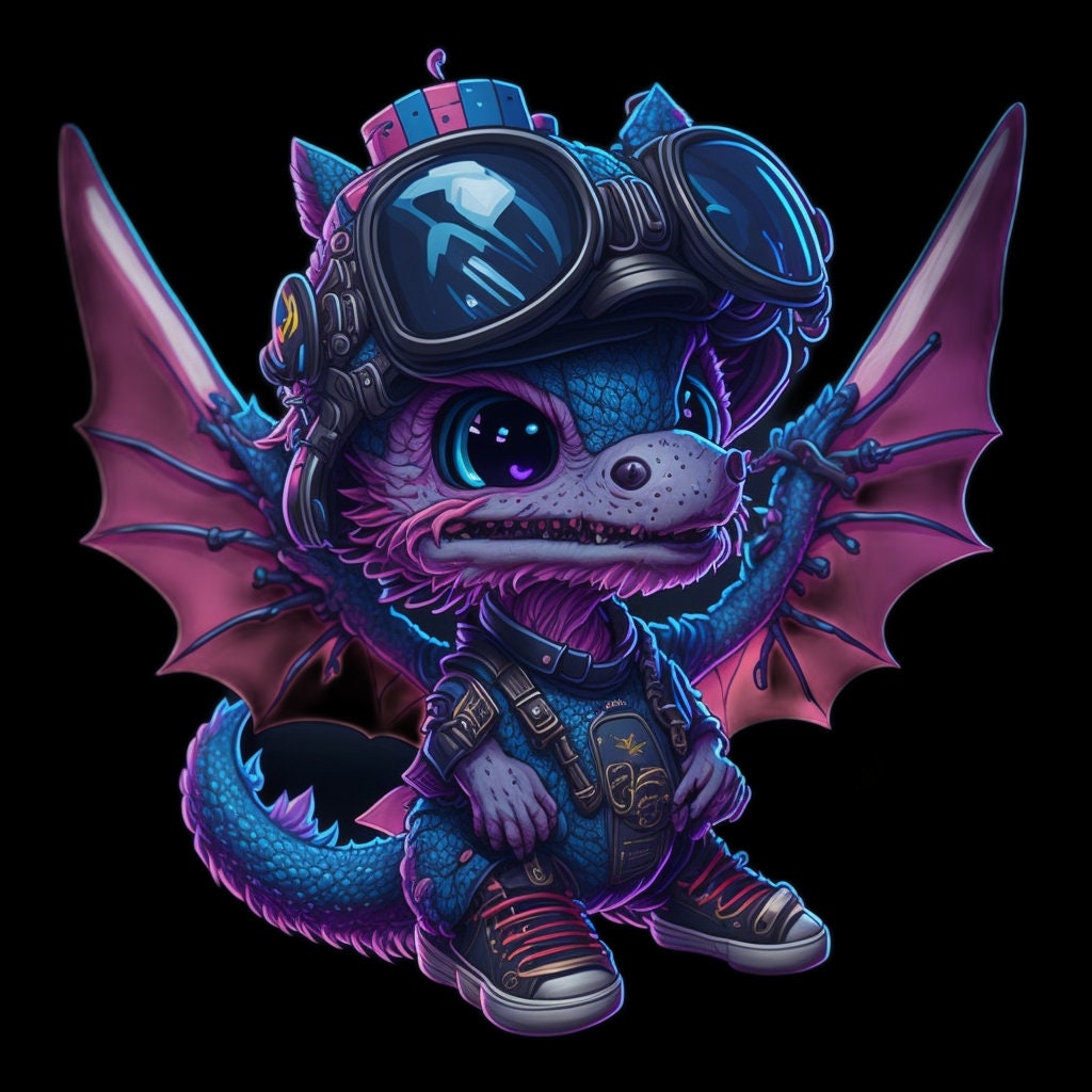 Magic Dragon Clipart Bundle, Blue Dragon Clipart, Dragon Digital ...
