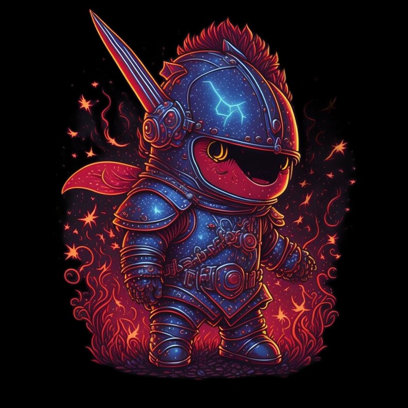 Magic Knight Clipart Bundle, Red Knight Clipart, Knight Digital Sticker ...