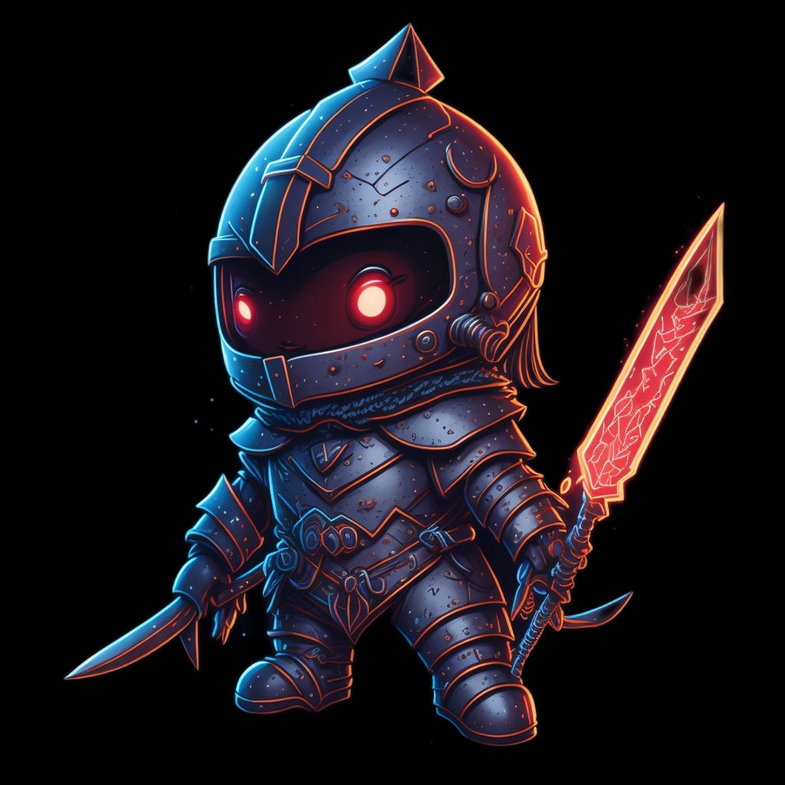 Magic Knight Clipart Bundle, Red Knight Clipart, Knight Digital Sticker ...