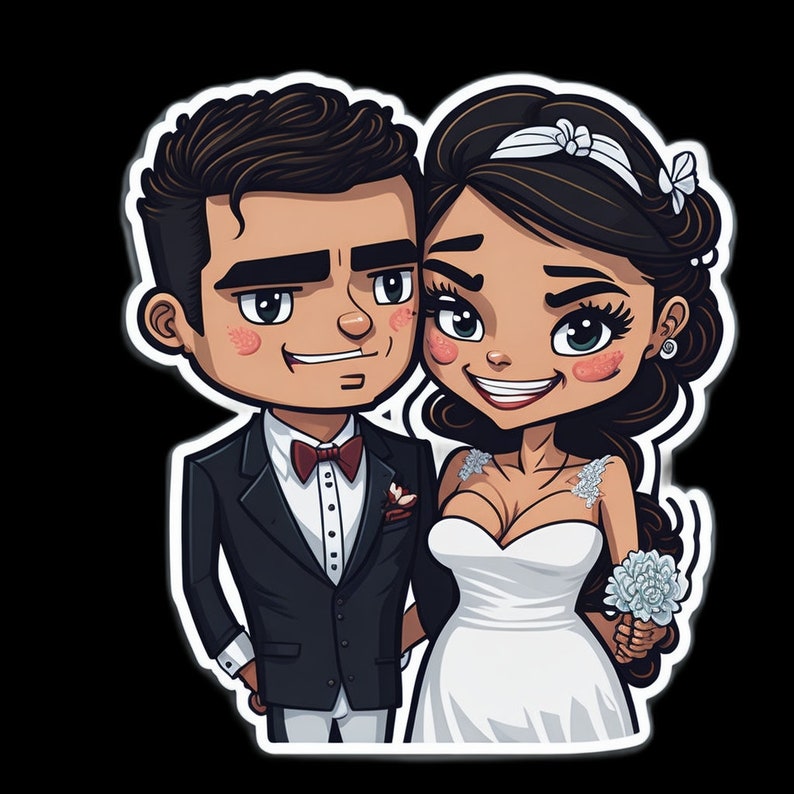 Wedding Sticker Bundle Wedding Clipart PNG Matrimony Clipart, Bride and ...