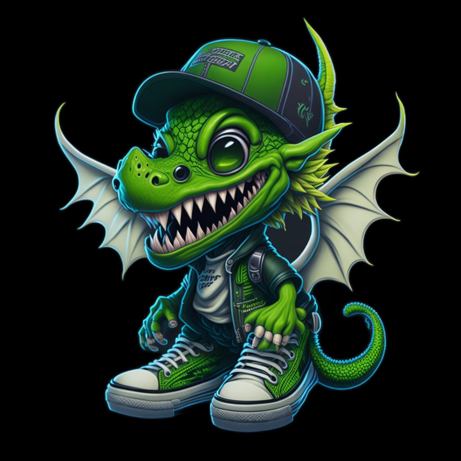 Magic Dragon Clipart Bundle, Green Dragon Clipart, Dragon Digital ...