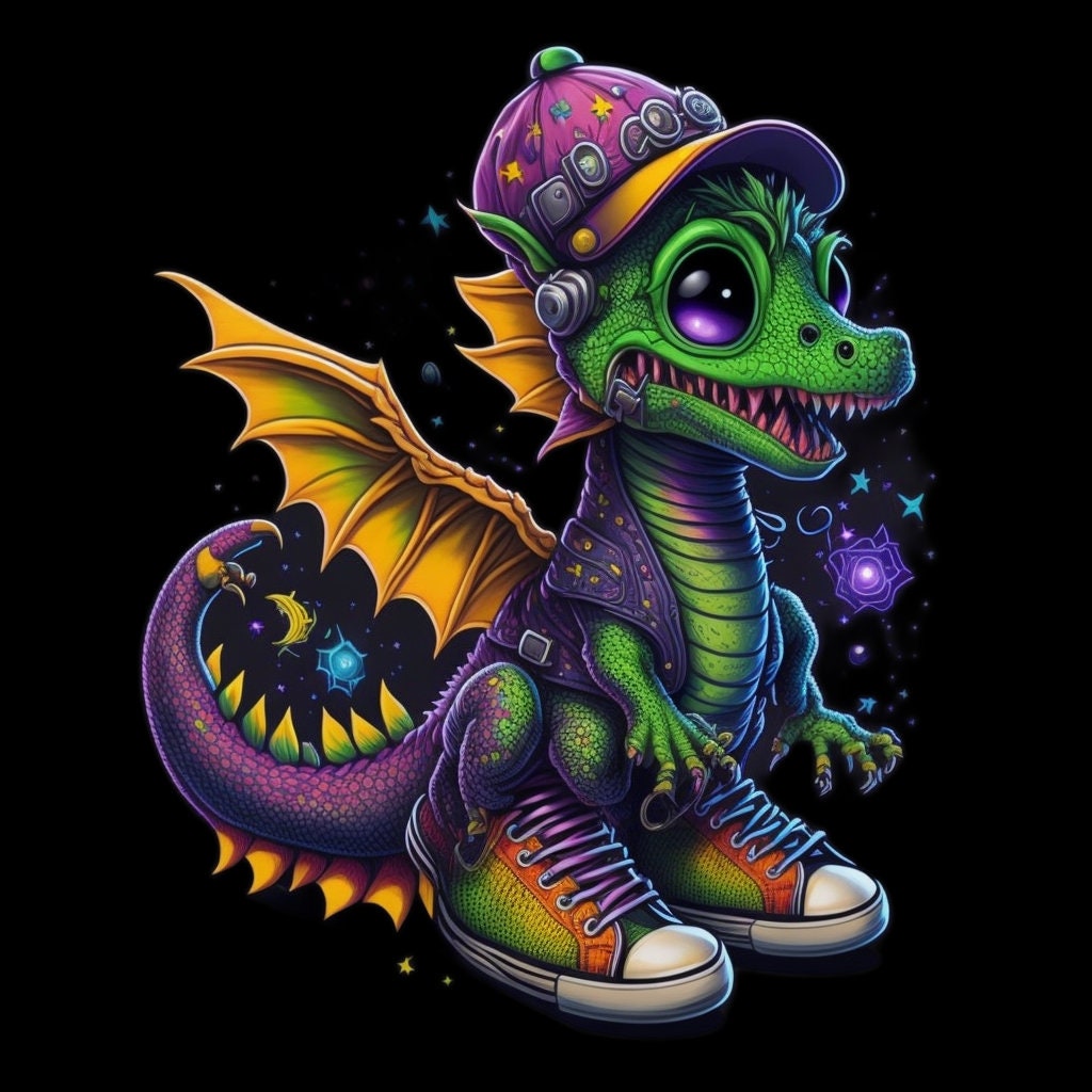 Magic Dragon Clipart Bundle, Rainbow Dragon Clipart, Dragon Digital ...