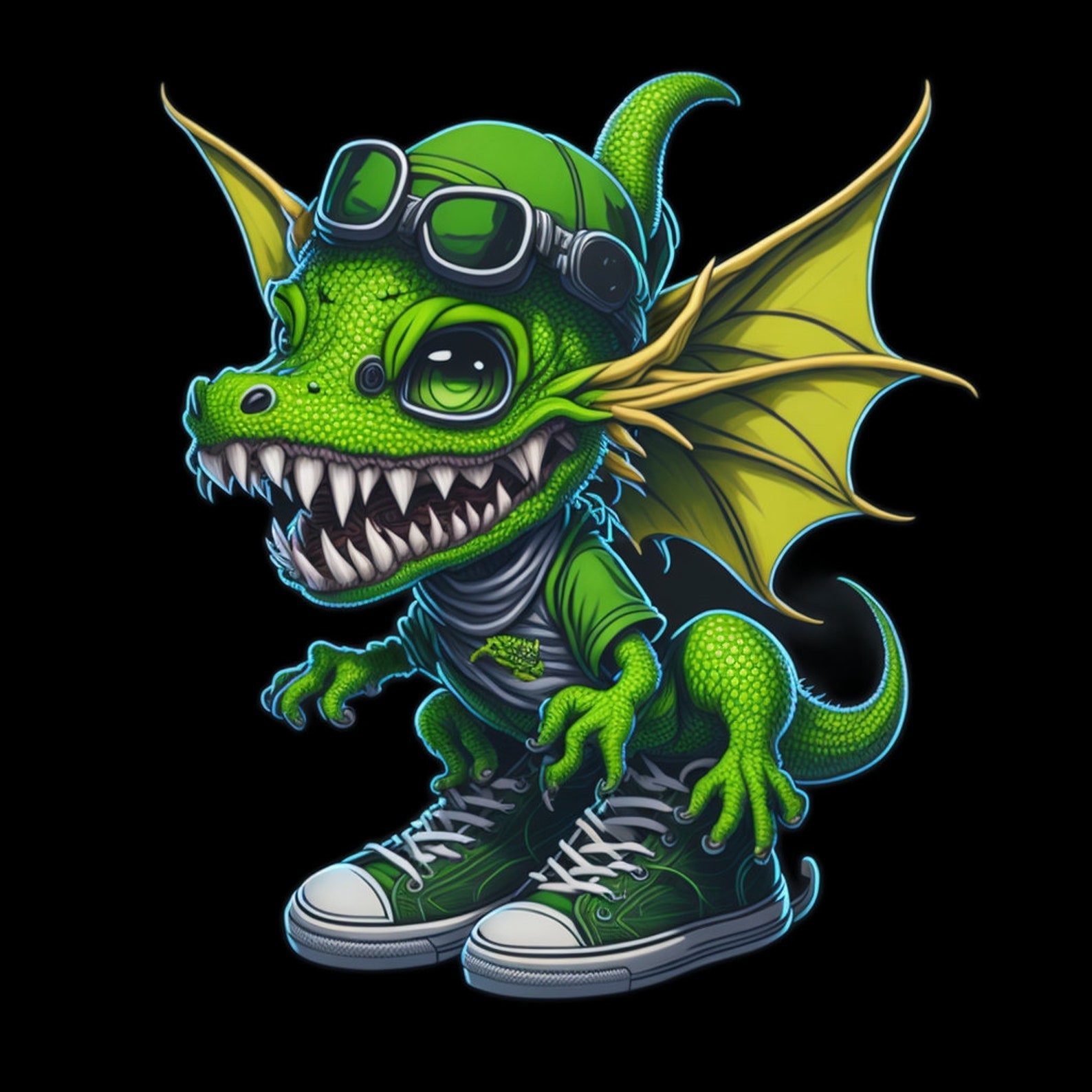 Magic Dragon Clipart Bundle, Green Dragon Clipart, Dragon Digital ...
