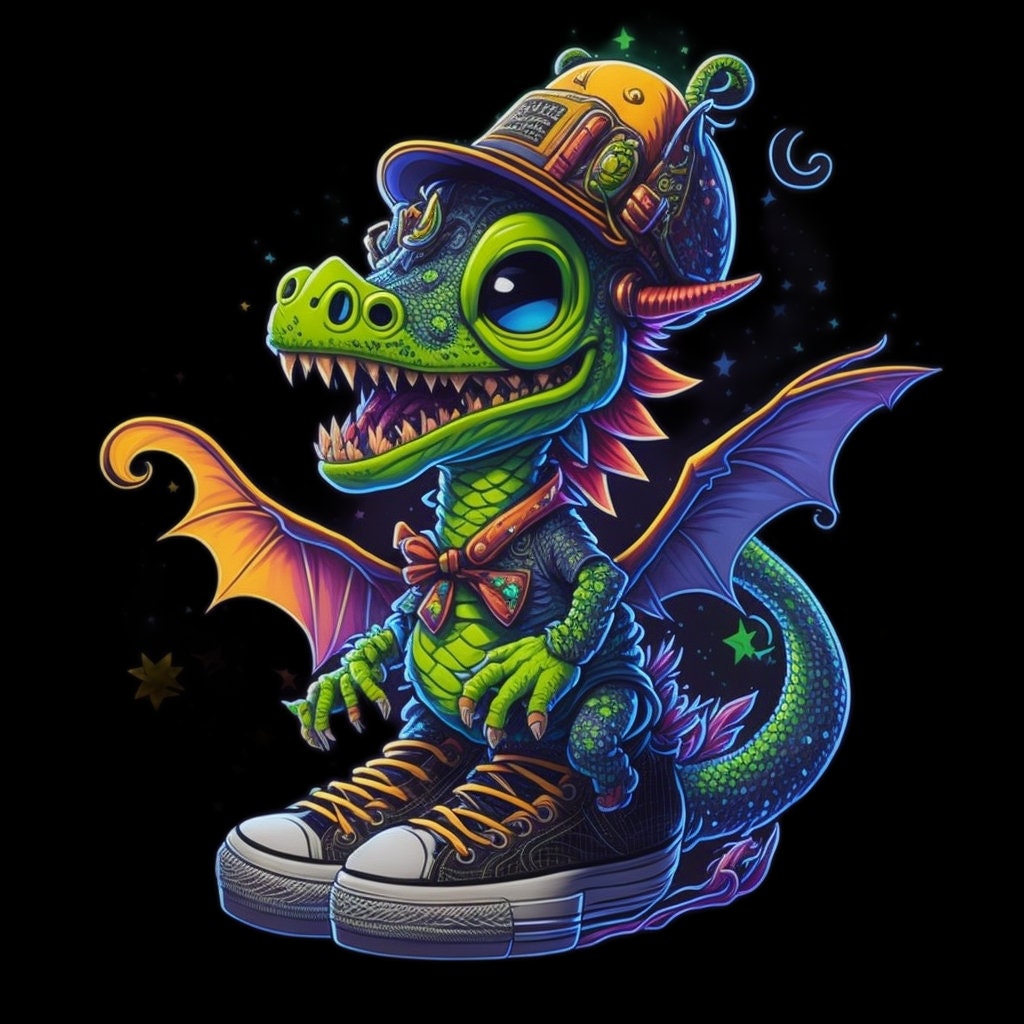 Magic Dragon Clipart Bundle, Rainbow Dragon Clipart, Dragon Digital ...