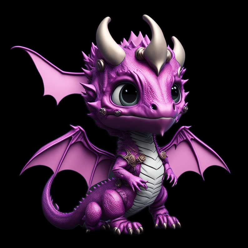 3D Dragon Clipart Bundle Baby Dragon Clipart, Pink Dragon PNG Bundle ...