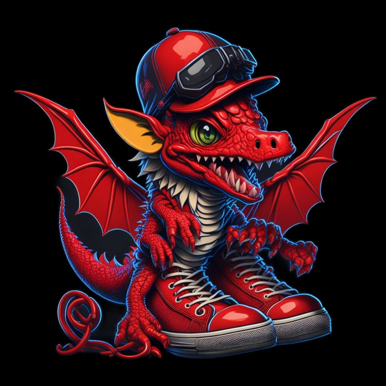 Magic Dragon Clipart Bundle Red Dragon Clipart Dragon - Etsy