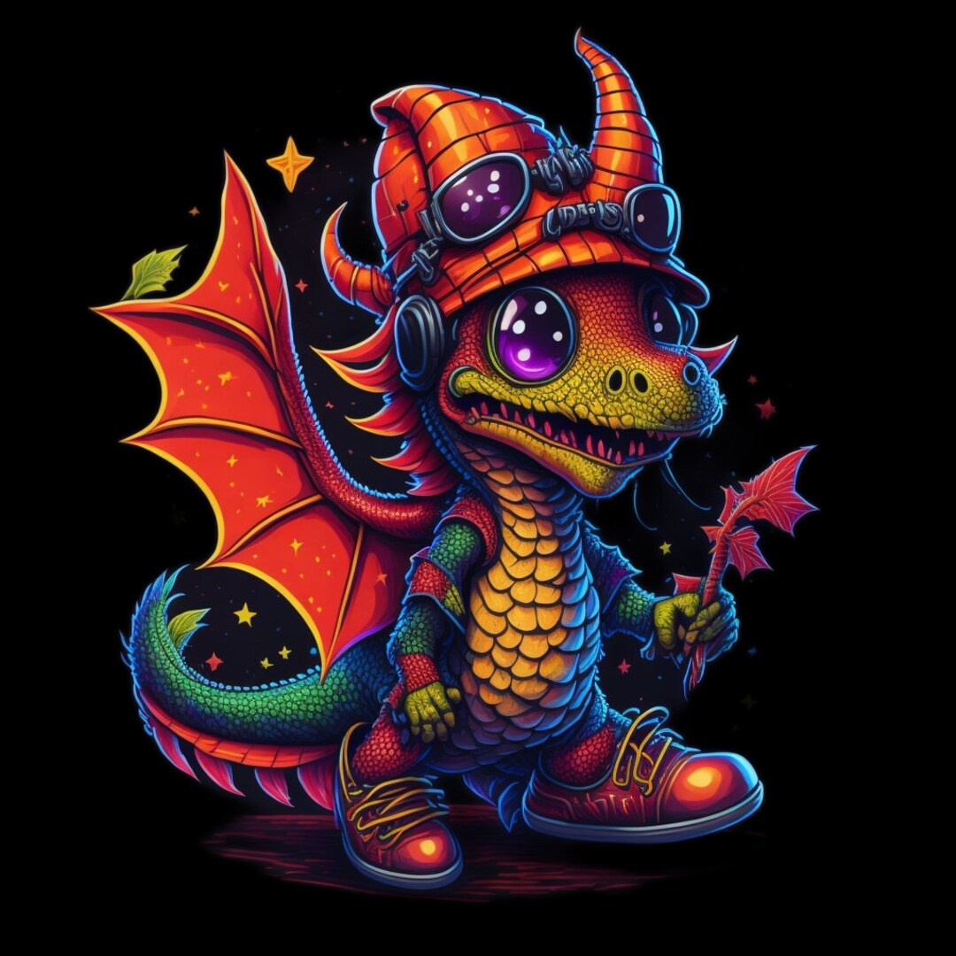 Magic Dragon Clipart Bundle, Rainbow Dragon Clipart, Dragon Digital ...