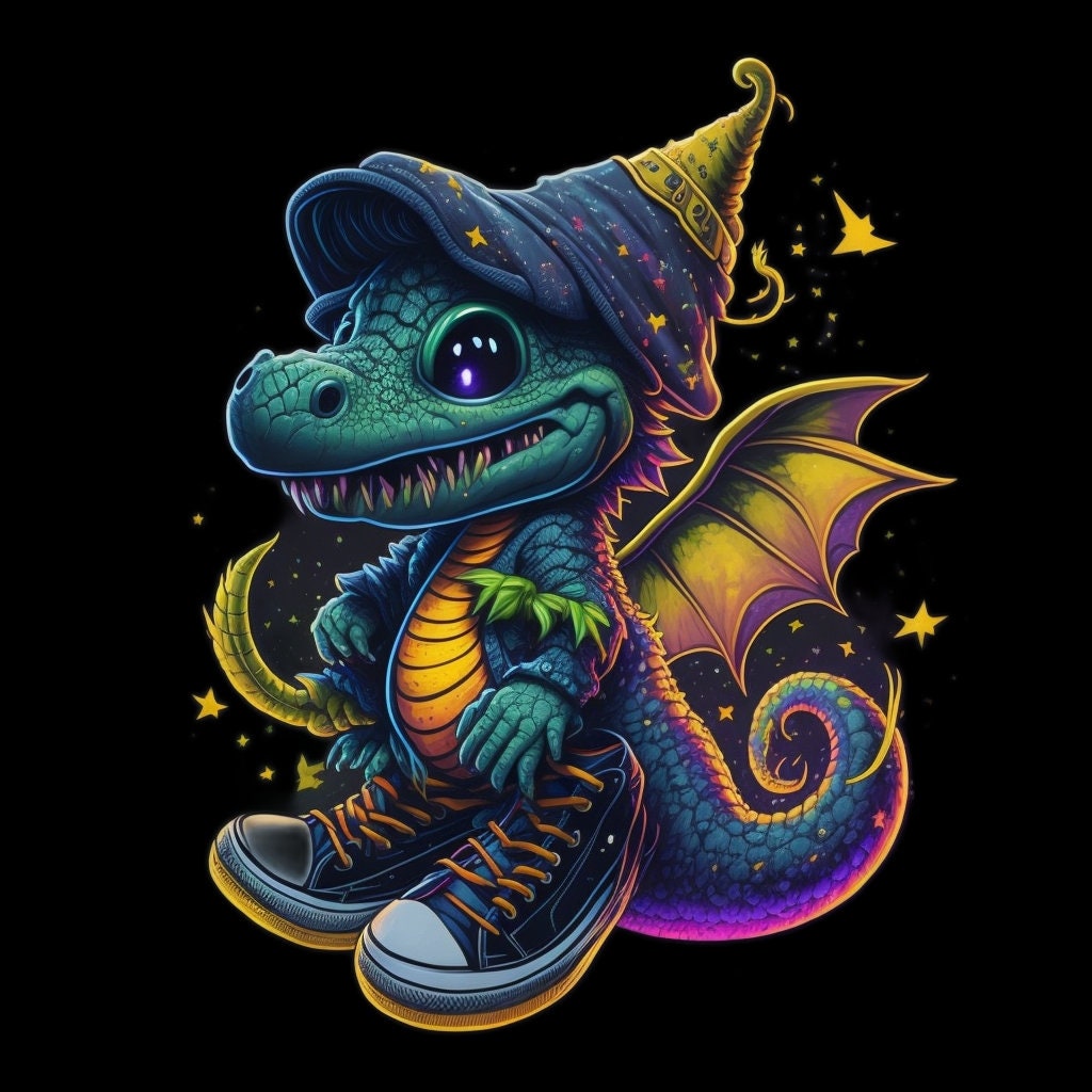 Magic Dragon Clipart Bundle Rainbow Dragon Clipart Dragon - Etsy