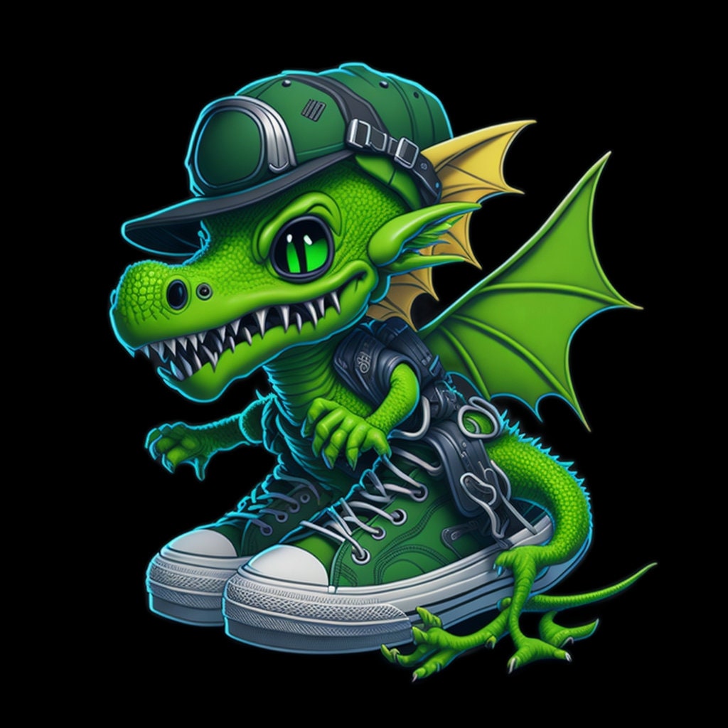 Magic Dragon Clipart Bundle, Green Dragon Clipart, Dragon Digital ...