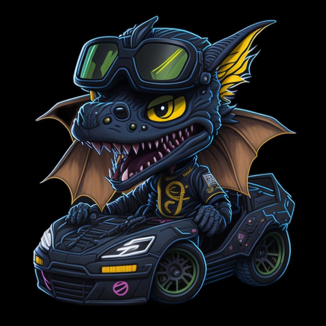 Magic Dragon Clipart Bundle Black Dragon Clipart Dragon - Etsy