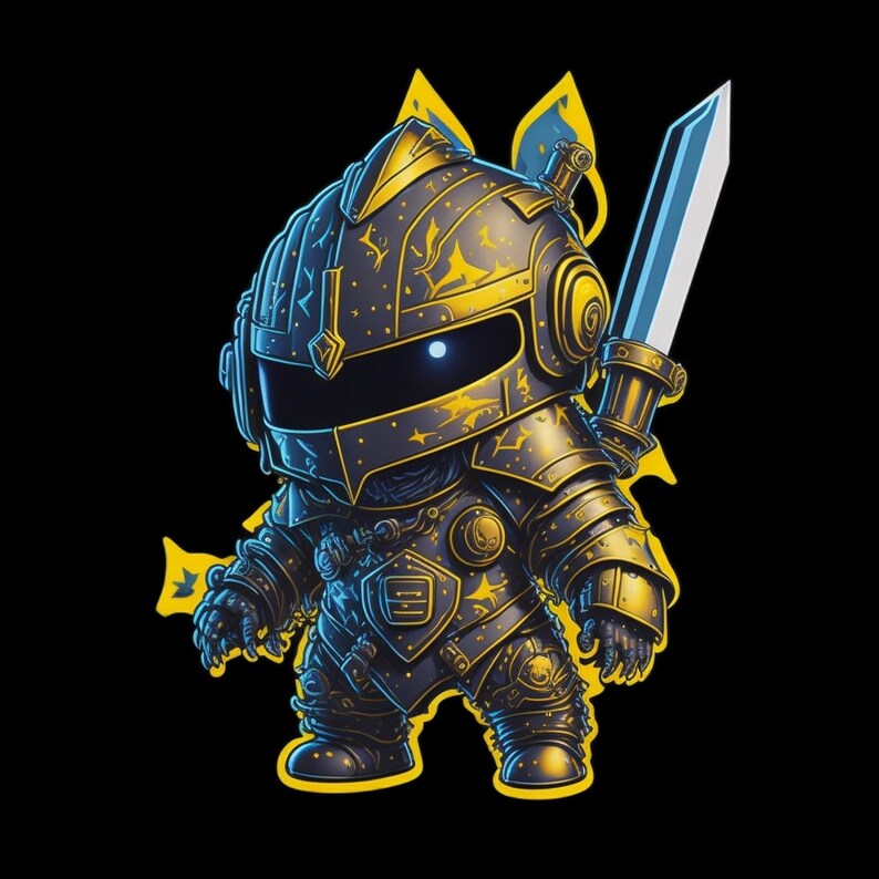 Magic Knight Clipart Bundle, Black Knight Clipart, Knight Digital ...