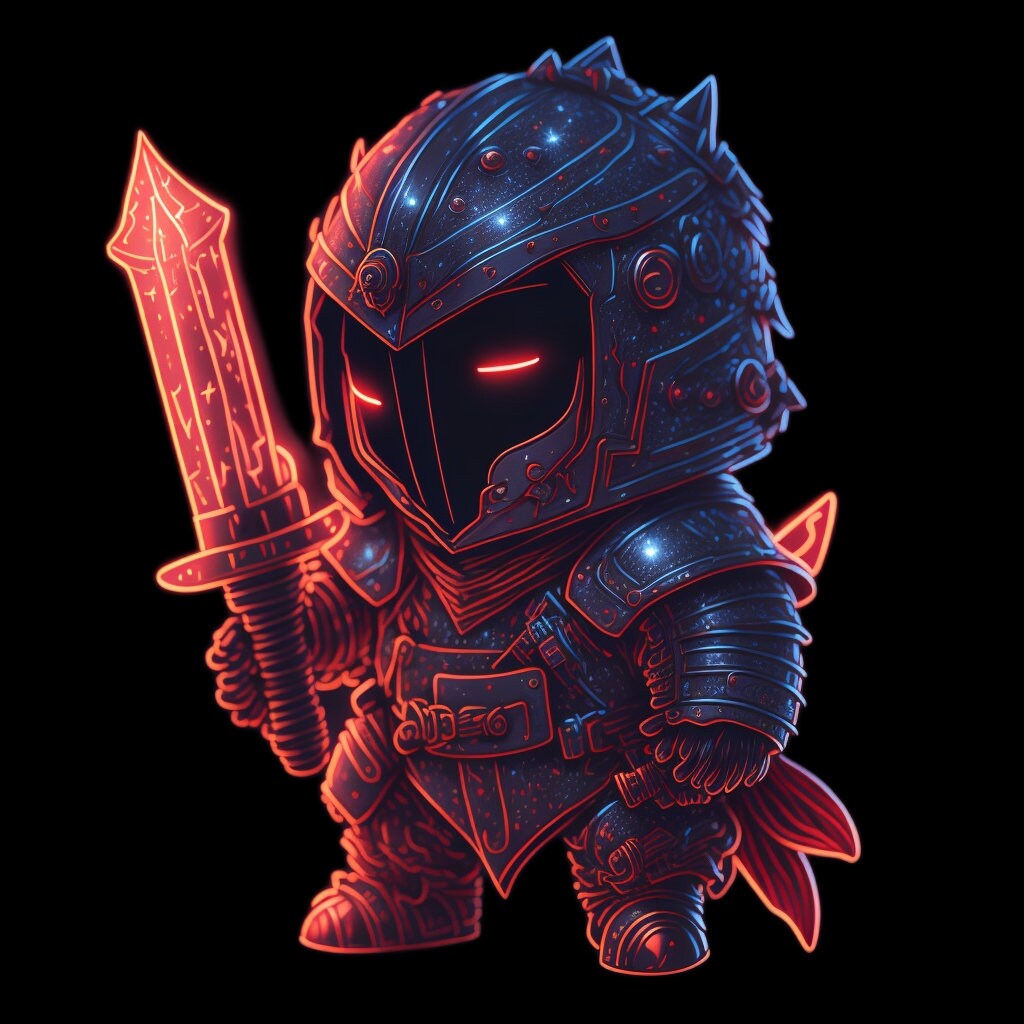 Magic Knight Clipart Bundle, Red Knight Clipart, Knight Digital Sticker ...