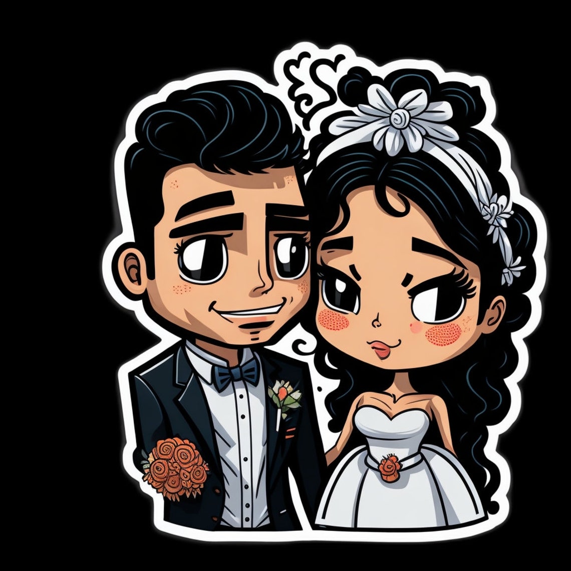 Wedding Sticker Bundle Wedding Clipart PNG Matrimony Clipart, Bride and ...