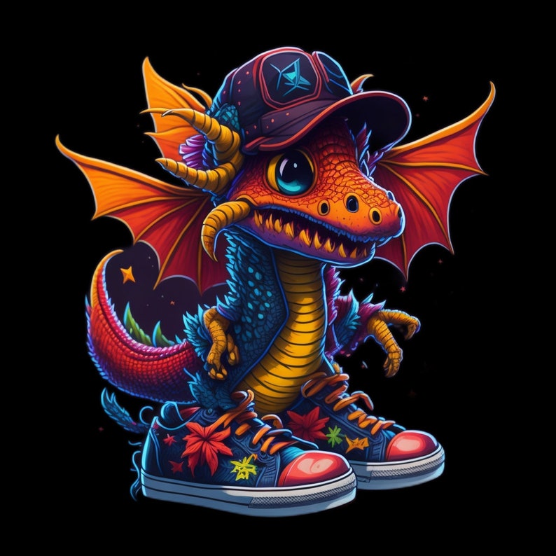 Magic Dragon Clipart Bundle, Rainbow Dragon Clipart, Dragon Digital ...