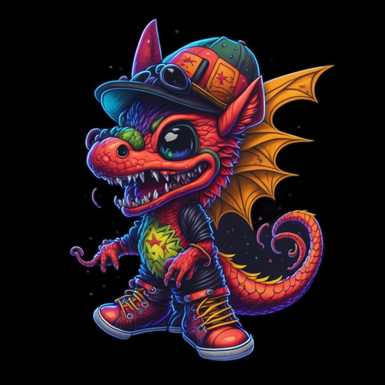 Magic Dragon Clipart Bundle, Rainbow Dragon Clipart, Dragon Digital ...