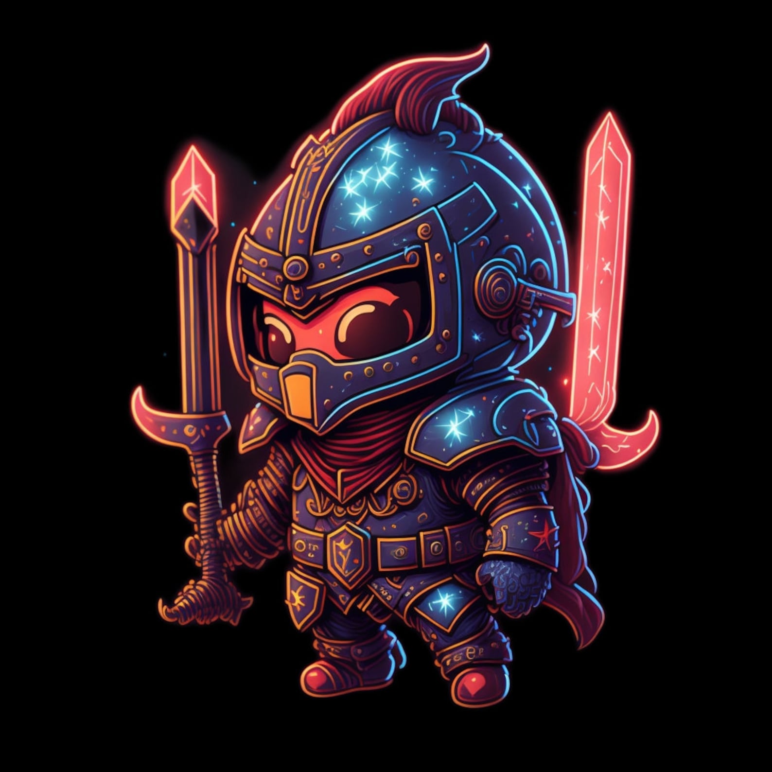 Magic Knight Clipart Bundle, Red Knight Clipart, Knight Digital Sticker ...