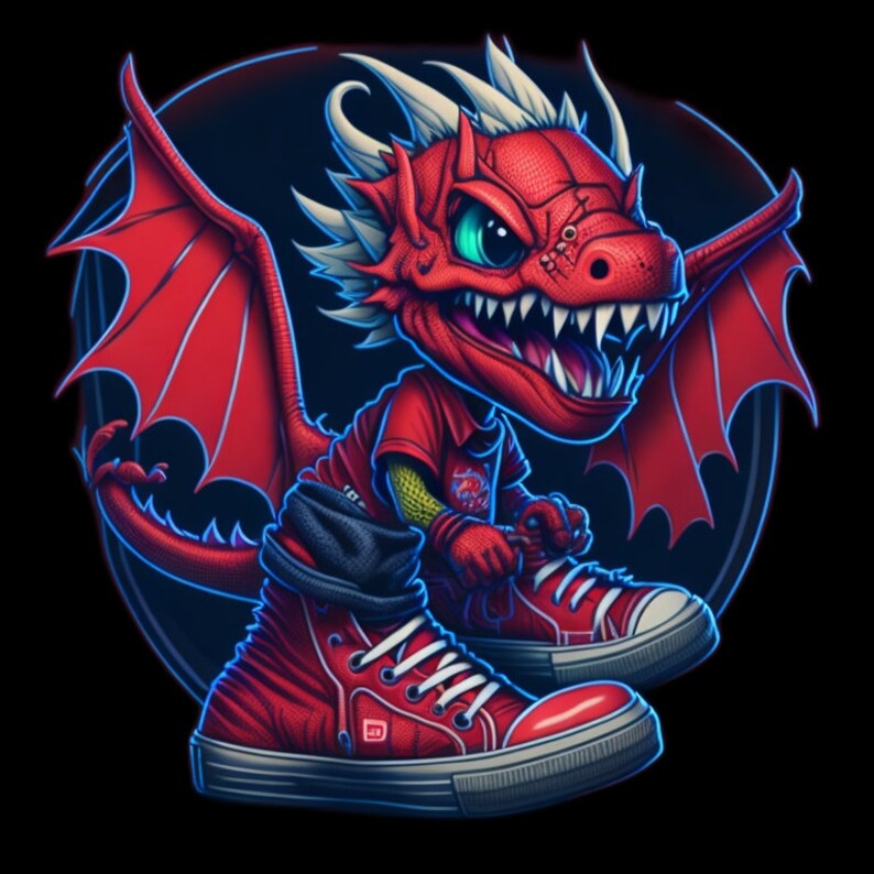 Magic Dragon Clipart Bundle, Red Dragon Clipart, Dragon Digital Sticker ...