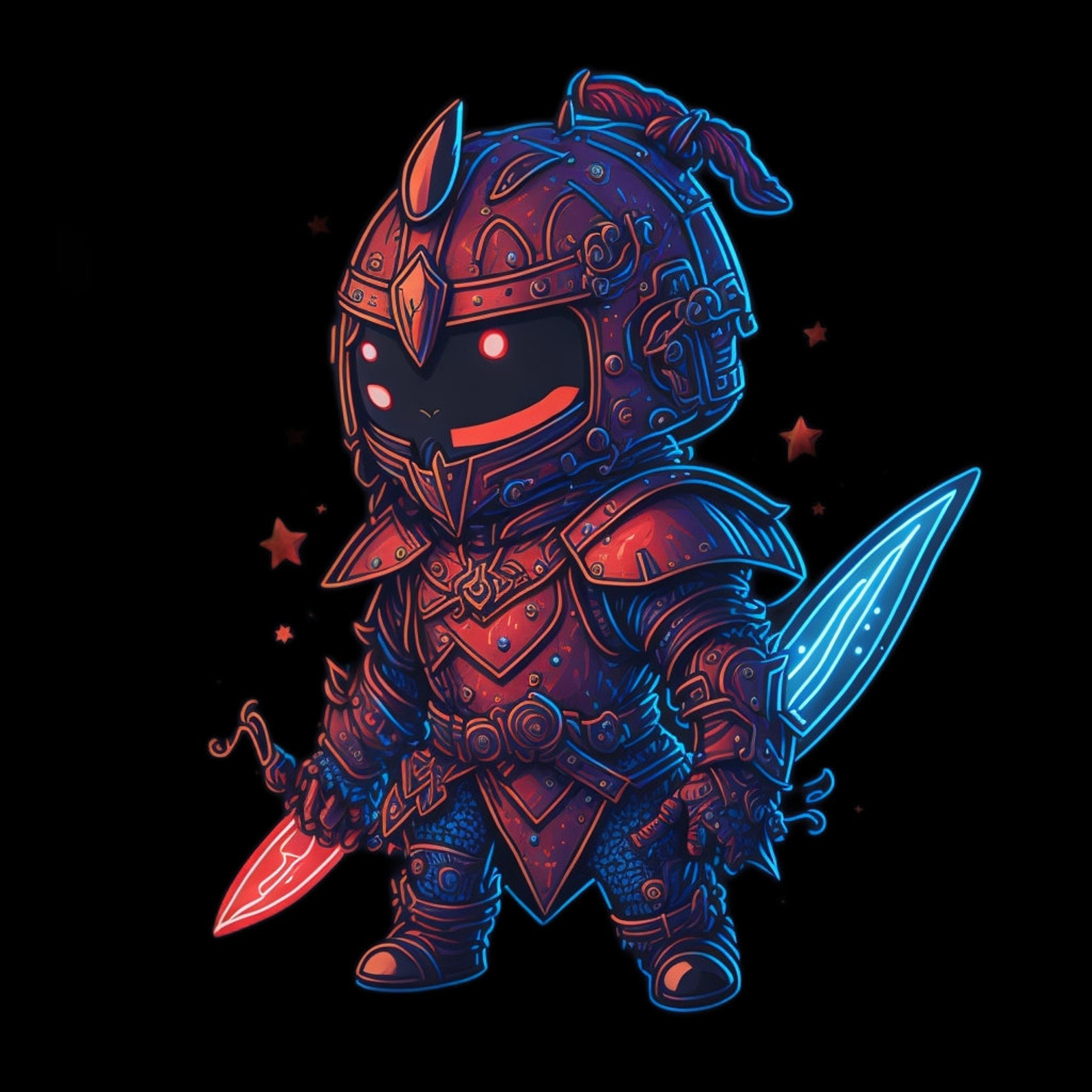 Magic Knight Clipart Bundle, Red Knight Clipart, Knight Digital Sticker ...