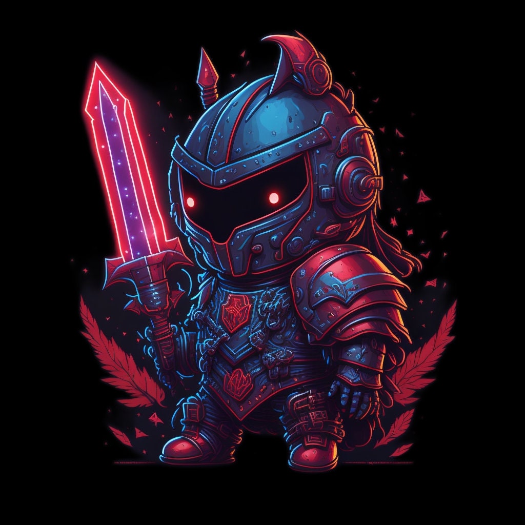 Magic Knight Clipart Bundle, Red Knight Clipart, Knight Digital Sticker ...