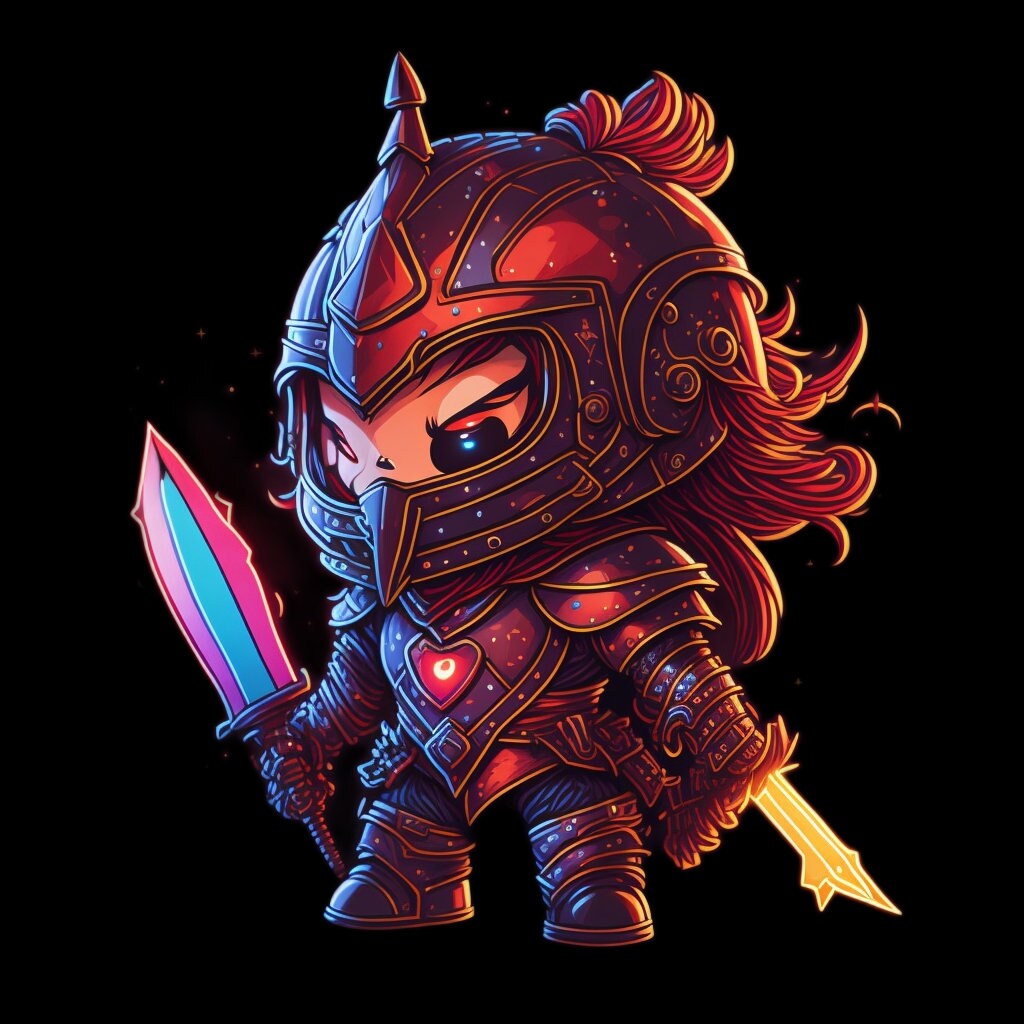 Magic Knight Clipart Bundle, Red Knight Clipart, Knight Digital Sticker ...