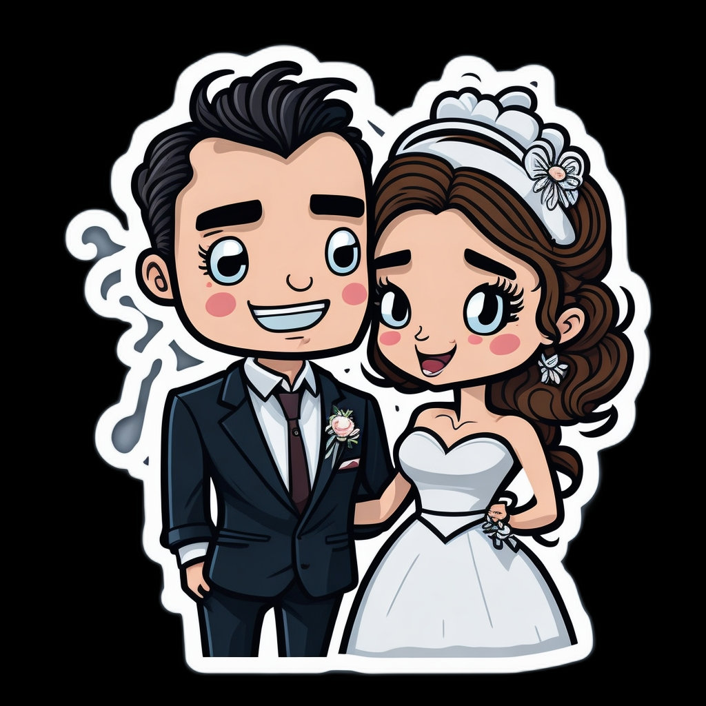Wedding Sticker Bundle Wedding Clipart PNG Matrimony Clipart, Bride and ...