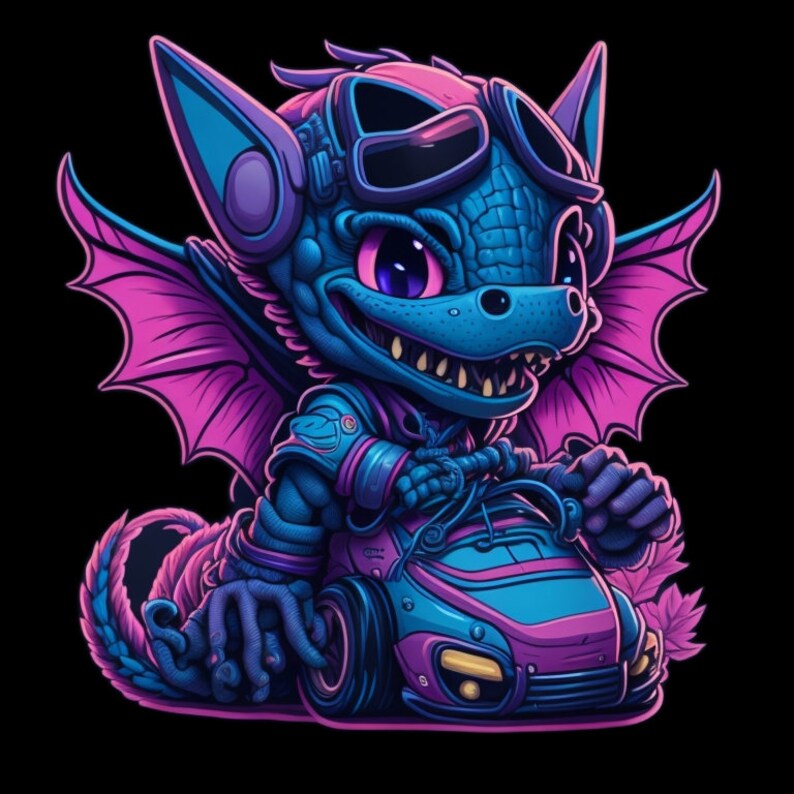 Magic Dragon Clipart Bundle, Blue Dragon Clipart, Dragon Digital ...