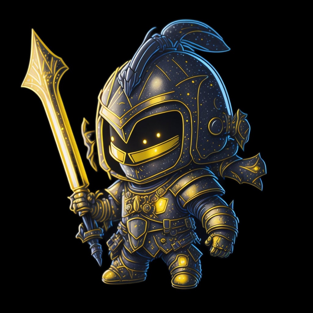 Magic Knight Clipart Bundle, Black Knight Clipart, Knight Digital ...