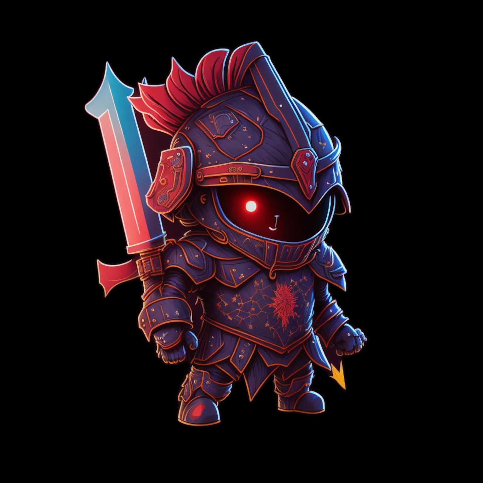 Magic Knight Clipart Bundle, Red Knight Clipart, Knight Digital Sticker ...