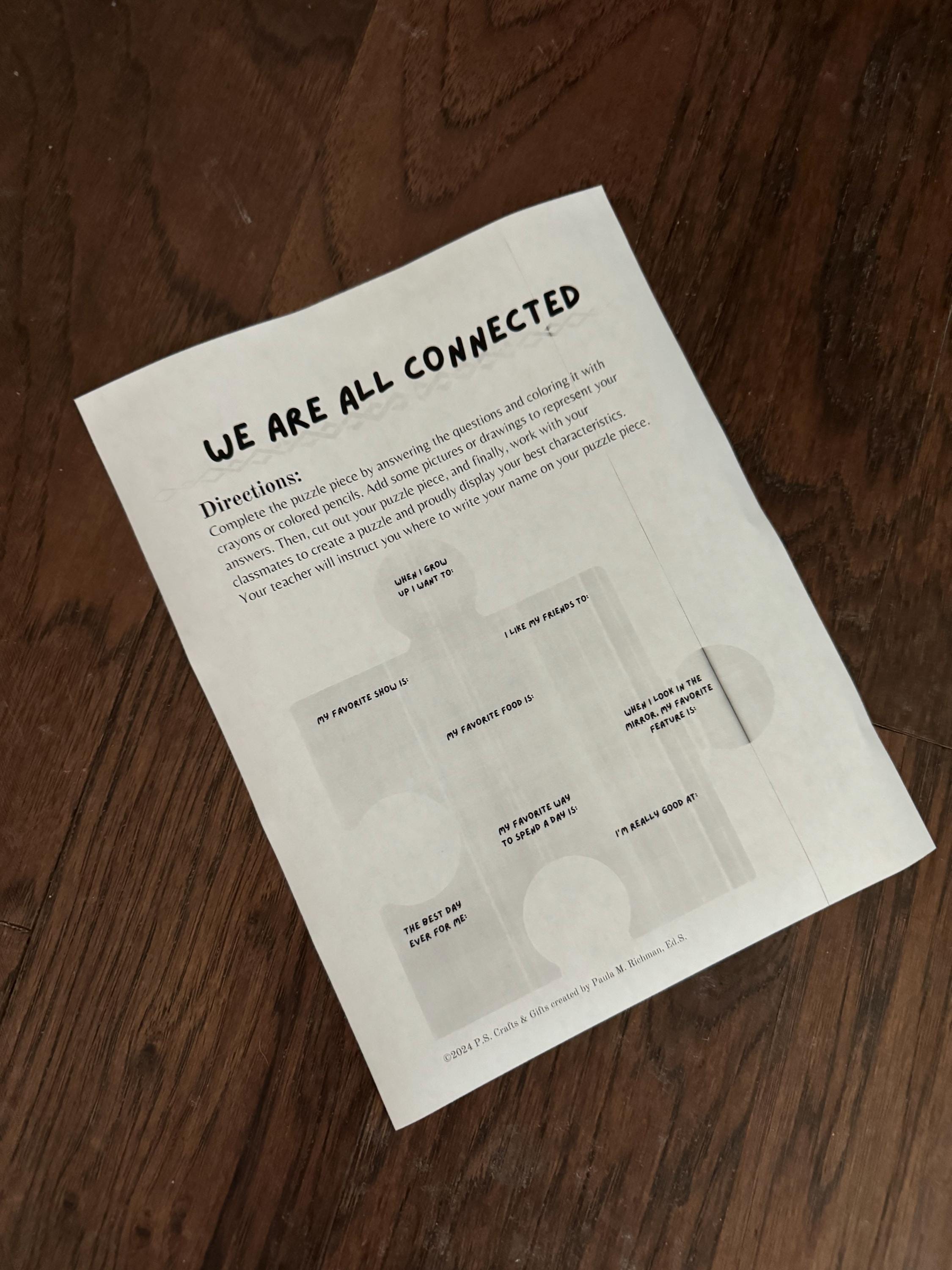 Back to School Printable Puzzle Icebreaker Activity - Etsy