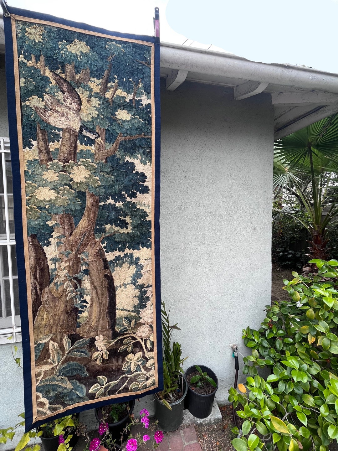 18th Century Verdure Tapestry With Duck Flying - Etsy