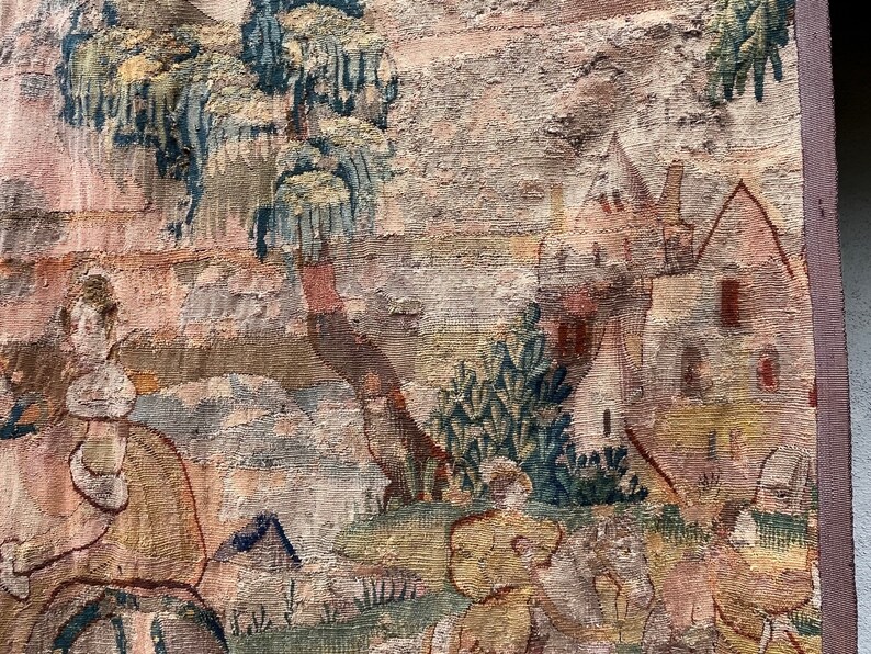 A Medieval Style 18th Century Tapestry With Horses - Etsy