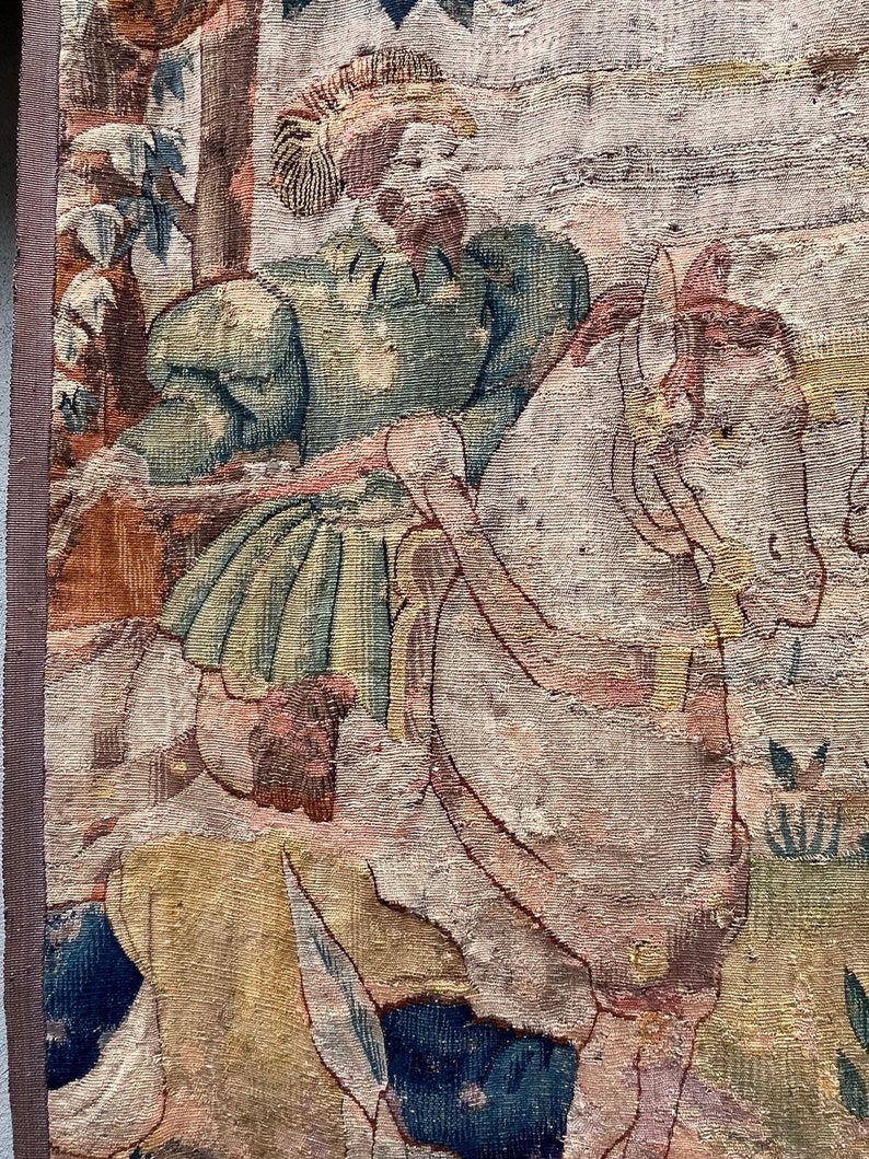 A Medieval Style 18th Century Tapestry With Horses - Etsy